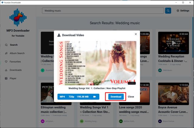 Descargador de MP4 para videos de YouTube